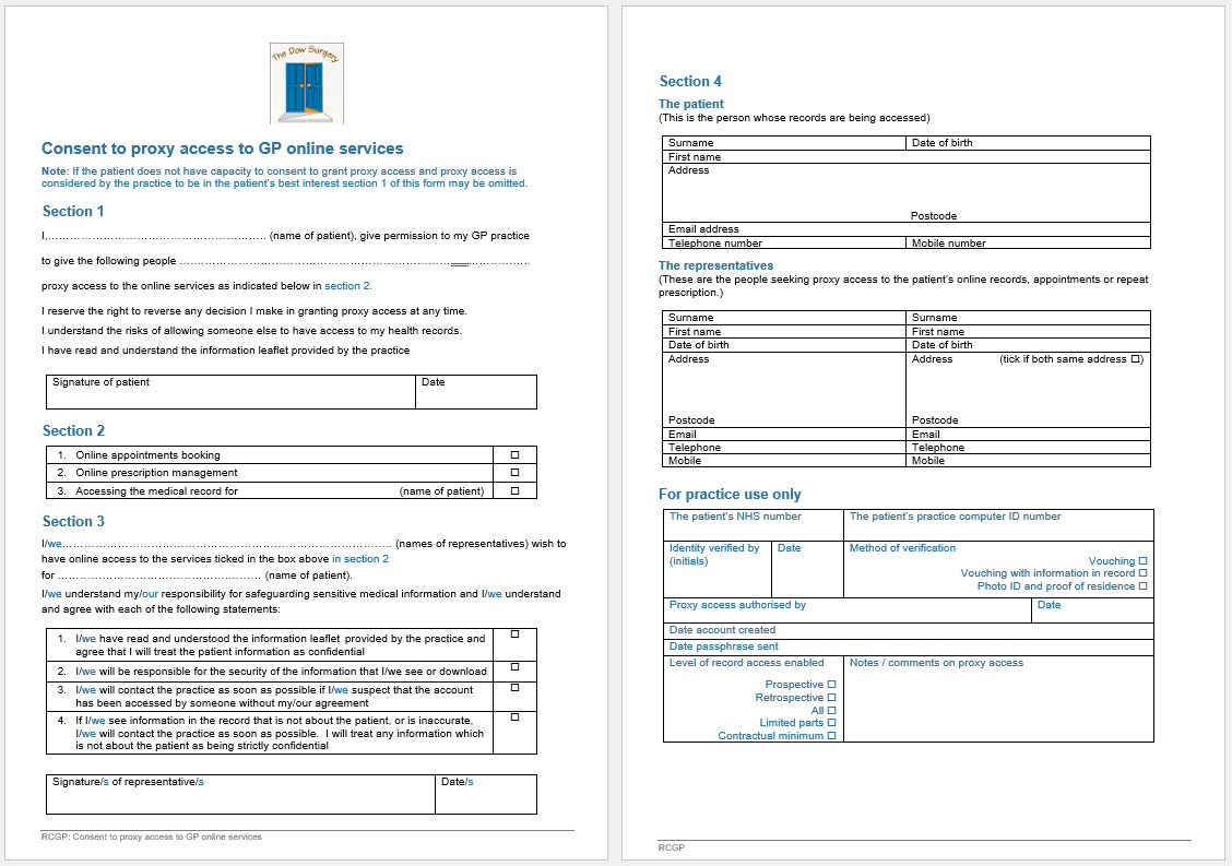 Requesting Proxy Access - The Dow Surgery